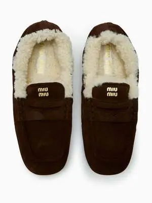 Miu Miu Logo Loafers