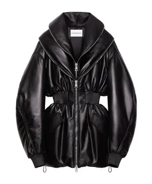 Givenchy Hourglass Leather Bomber Jacket