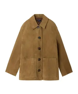 Soeur Button-down Long-sleeved Casual Jacket - Brown