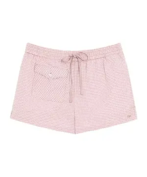 Valentino Garavani Plaid Shorts With V Logo Detail - Pink