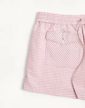 Valentino Garavani Plaid Shorts With V Logo Detail - Pink