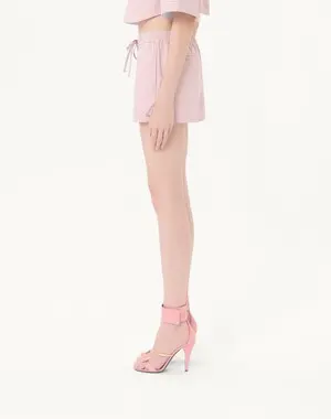 Valentino Garavani Plaid Shorts With V Logo Detail - Pink