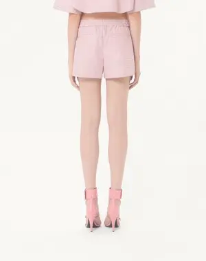 Valentino Garavani Plaid Shorts With V Logo Detail - Pink