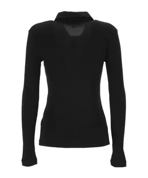 AGOLDE Collared Long-sleeve Top
