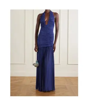 Christopher Esber Orion Ruched V-neck Maxi Dress