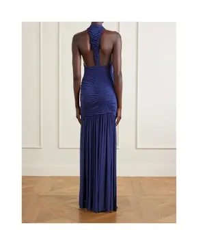 Christopher Esber Orion Ruched V-neck Maxi Dress