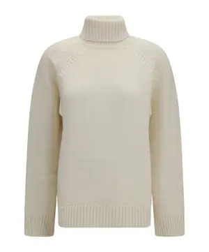 P.a.r.o.s.h Ribbed Turtleneck Knitted Sweater - Nude