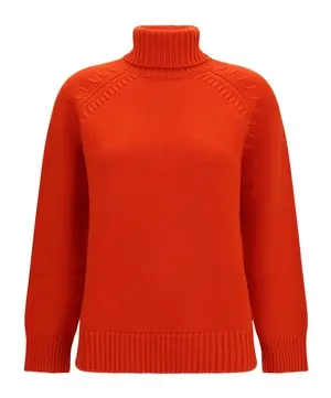 P.a.r.o.s.h Ribbed Turtleneck Knitted Sweater - Red