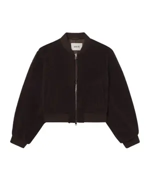 AGOLDE Long Sleeve Bomber Jacket With Ribbed Trims