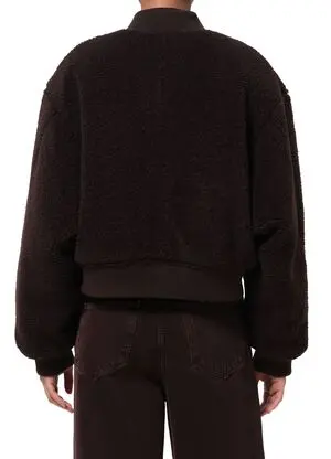 AGOLDE Long Sleeve Bomber Jacket With Ribbed Trims
