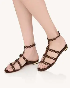 AQUAZZURA Infinity Chain Flat Sandals