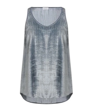 Brunello Cucinelli Sleeveless Top With Appliqués And Beads