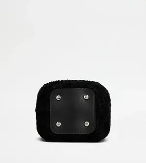 TOD'S Micro Shearling Bucket Bag