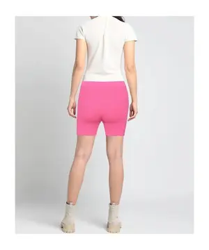 Jacquemus Ribbed High Waisted Bike Shorts - Pink