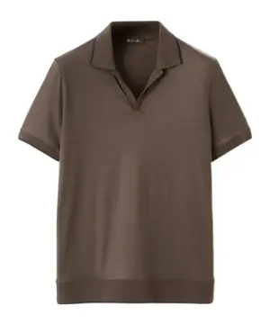 Loro Piana Waitaki Polo Shirt - Brown Licorice
