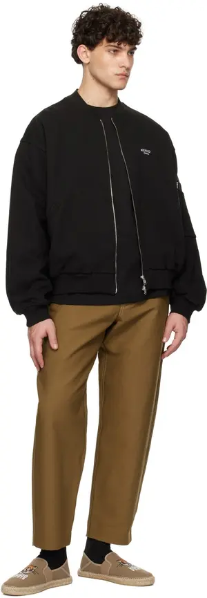 Kenzo Embroidered Logo Zip-up Bomber Jacket