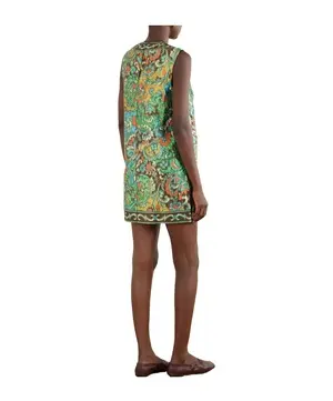 ALEMAIS Floral Jacquard Satin Mini Dress