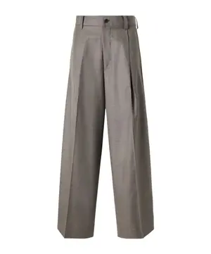 SSSTEIN Wool Pleated Wide-leg Trousers