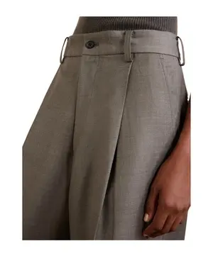 SSSTEIN Wool Pleated Wide-leg Trousers