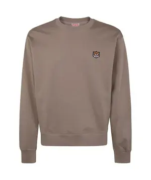 Kenzo Logo Patch Crewneck Sweatshirt - Gray
