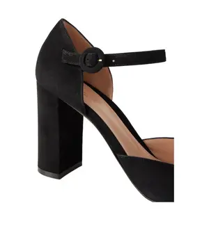 GIANVITO ROSSI Suede Block Heel Mary Jane Pumps - No