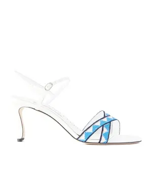 Manolo Blahnik Round Toe Open Toe High Heel Sandals