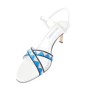 Manolo Blahnik Round Toe Open Toe High Heel Sandals