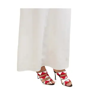 Manolo Blahnik Geometric Print High Heel Sandals
