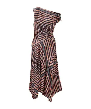 Staud Portia Ruched Printed Silk-blend Midi Dress