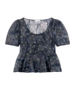 GANNI Peplum Blouse
