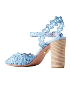 AQUAZZURA Woven Straw High-heeled Sandals