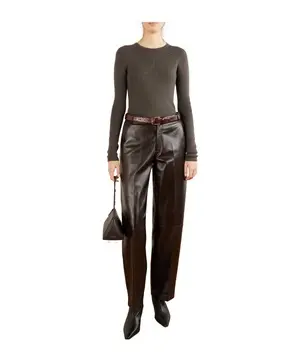 ARMA Palermo Leather Straight-leg Pants