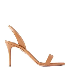 AQUAZZURA Aquazzura Leather Slingback Sandals No