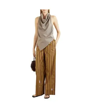Staud Cotton Vertical Stripe Trousers