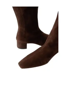 AQUAZZURA Plain Colour Suede Knee Boots