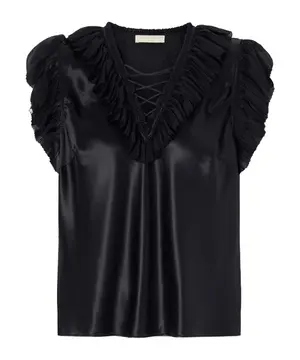 Ulla Johnson Ilyana Ruffled Silk Blouse