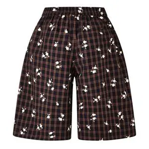 GANNI Floral Plaid Culottes - Black