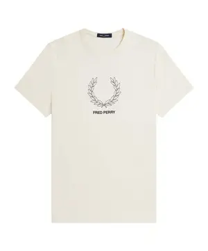 Fred Perry Crewneck Shortsleeve Tshirt - White