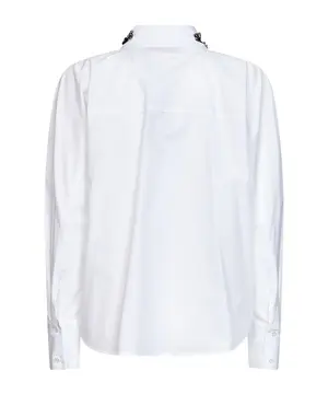 ERMANNO FIRENZE Embellished-collar Long-sleeve Shirt