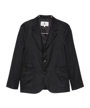 Barena Venezia Pinstripe Twobutton Blazer - Blue