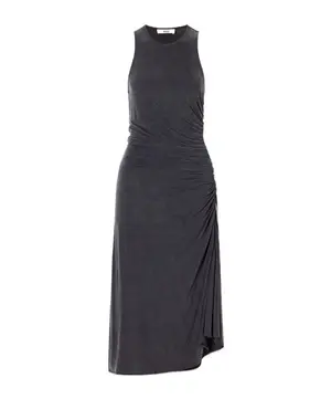 AGOLDE Sleeveless Ruched Midi Dress