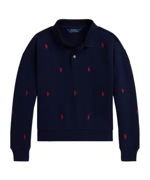Polo Ralph Lauren Embroidered Logo Collared Sweatshirt