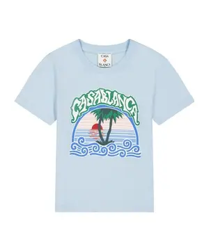 Casablanca Crewneck Shortsleeve Tee - Blue