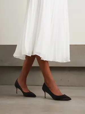 AQUAZZURA Purist 65 Satin Pointed-toe High Heels