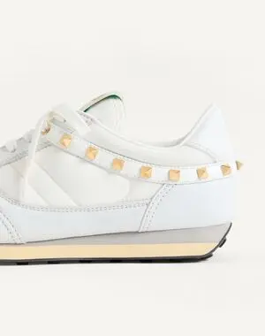Valentino Garavani Stud Up Trainer In Leather And Nylon