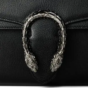 Gucci Grained Leather Flap Crossbody Bag