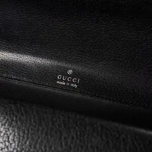 Gucci Grained Leather Flap Crossbody Bag