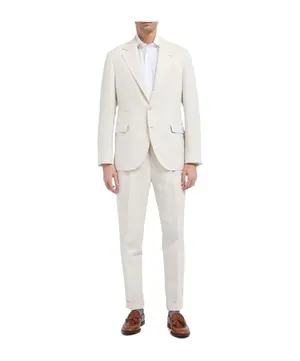 Brunello Cucinelli Long-sleeved Suit, Trousers, And Jacket - No