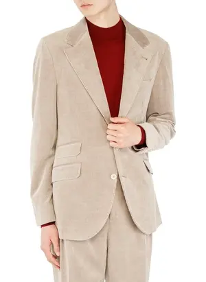 Brunello Cucinelli Long-sleeved Suit, Trousers, And Jacket