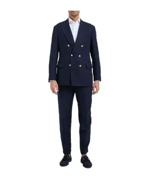 Brunello Cucinelli Long-sleeved Suit And Trousers Set - Black
